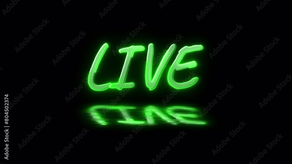 Live neon text animation suitable for video live streaming. Animated ...