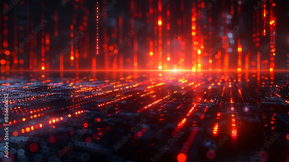 Show a futuristic visualization of financial analytics with a Data ...