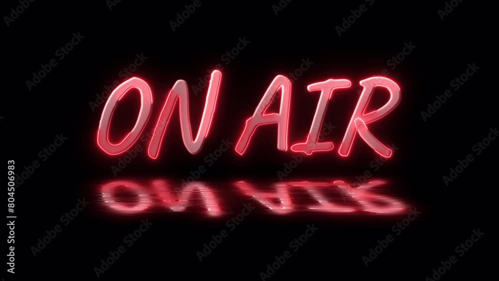On Air neon text animation suitable for video live streaming. Animated ...