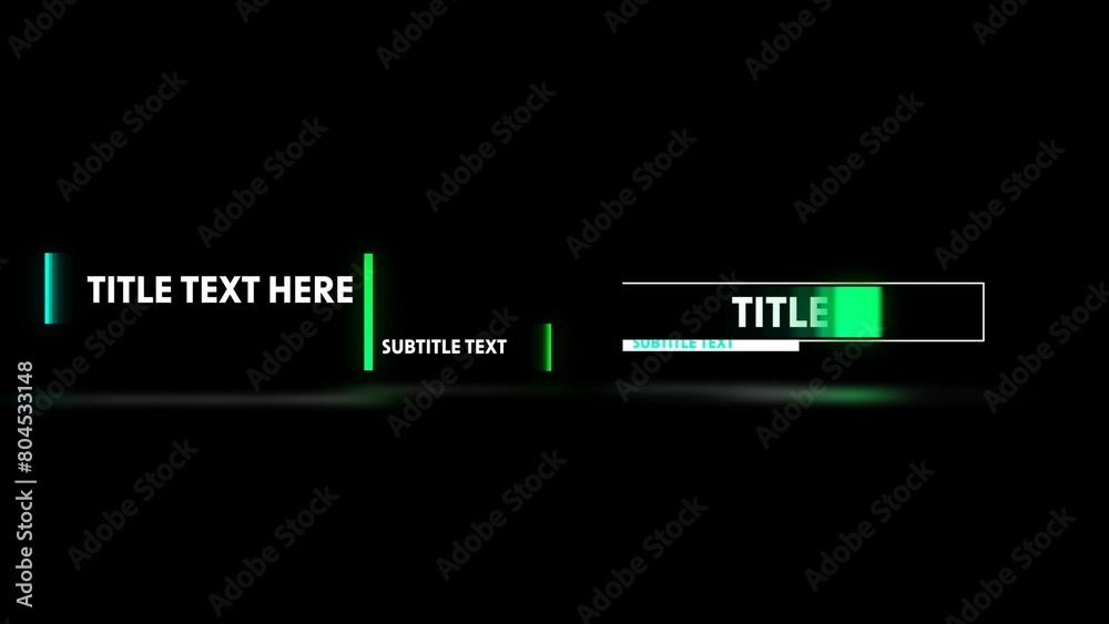 Neon Glow Clean Lower Thirds Bundle Stock Template | Adobe Stock