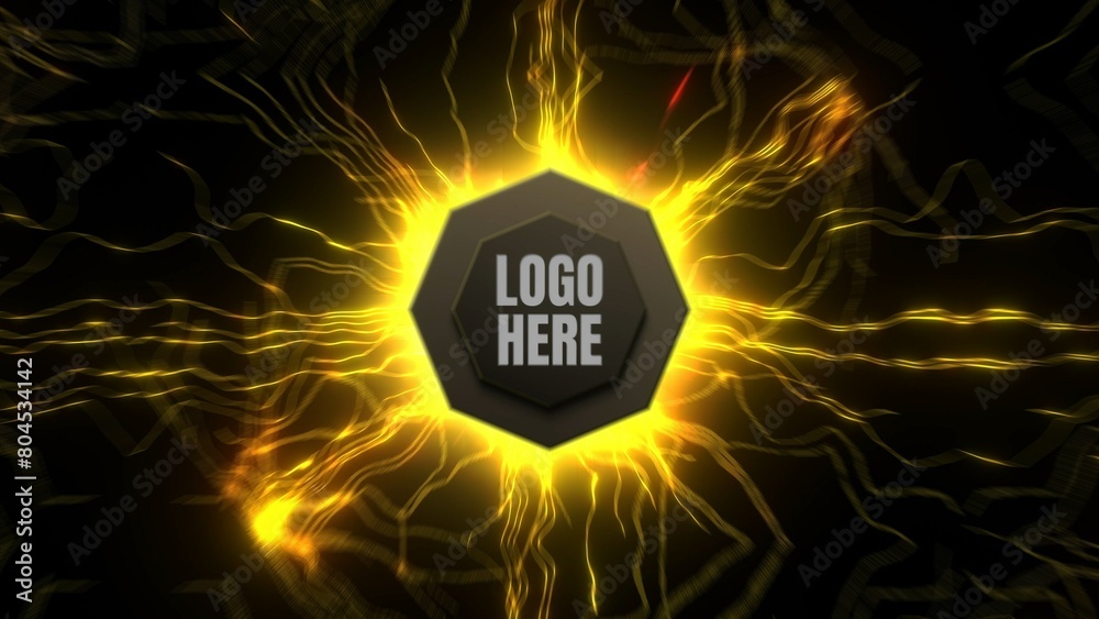 Electric Energy Power Logo and Title Reveal Stock Template | Adobe Stock