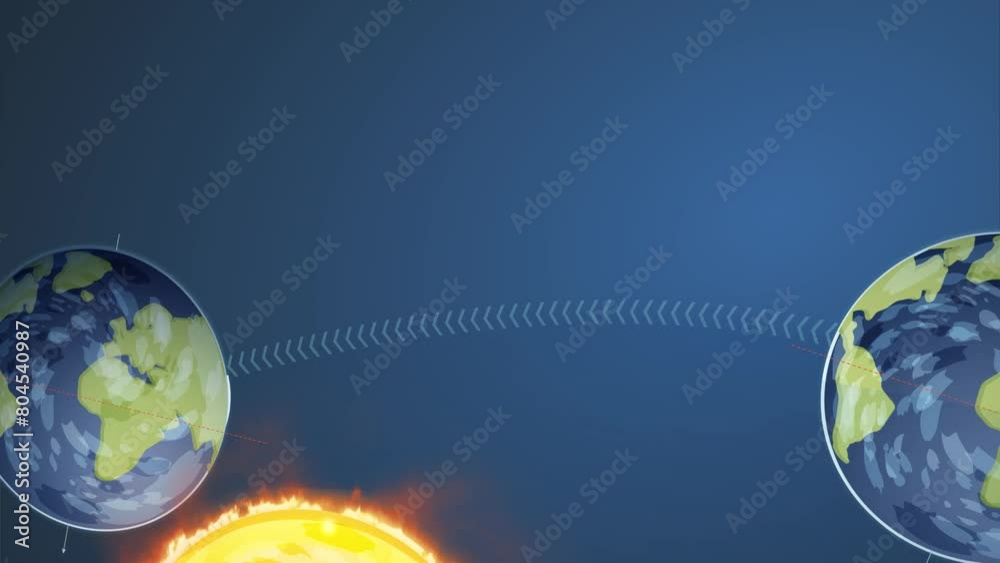 Vidéo Stock Diagram summer and winter solstice, spring and fall ...