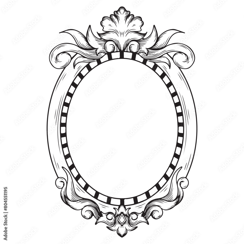 tattoo and t-shirt design black and white hand drawn circle engraving ...