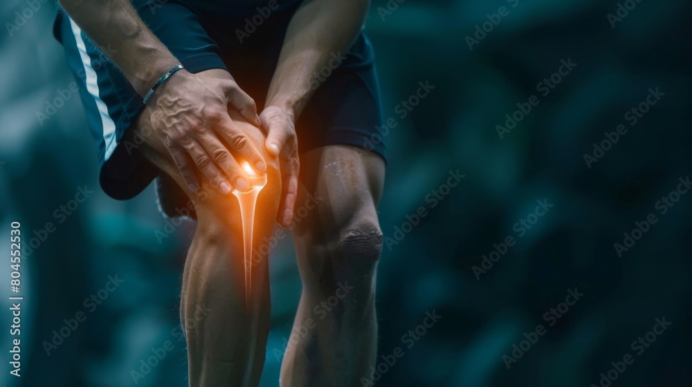 Ilustração do Stock: man suffering from pain in knee pain due to bone ...