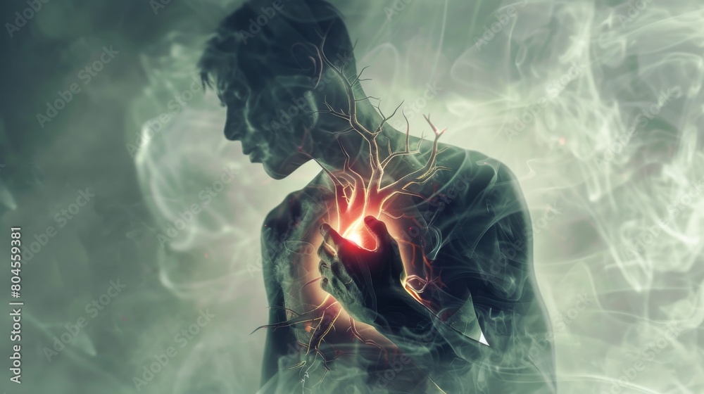 Man chest pain, Human heart disease, coronary artery disease, Leaky ...