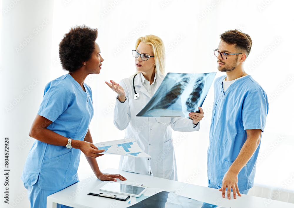 doctor hospital team medical x-ray x ray radiology lung chest diagnisis ...