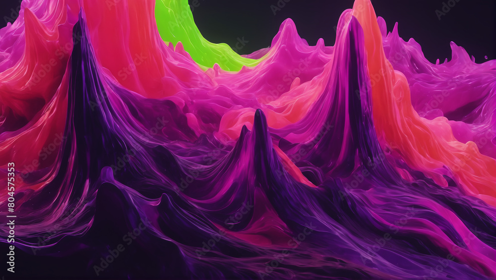 Visuals of liquid magma in shades of amethyst purple, neon pink, and ...