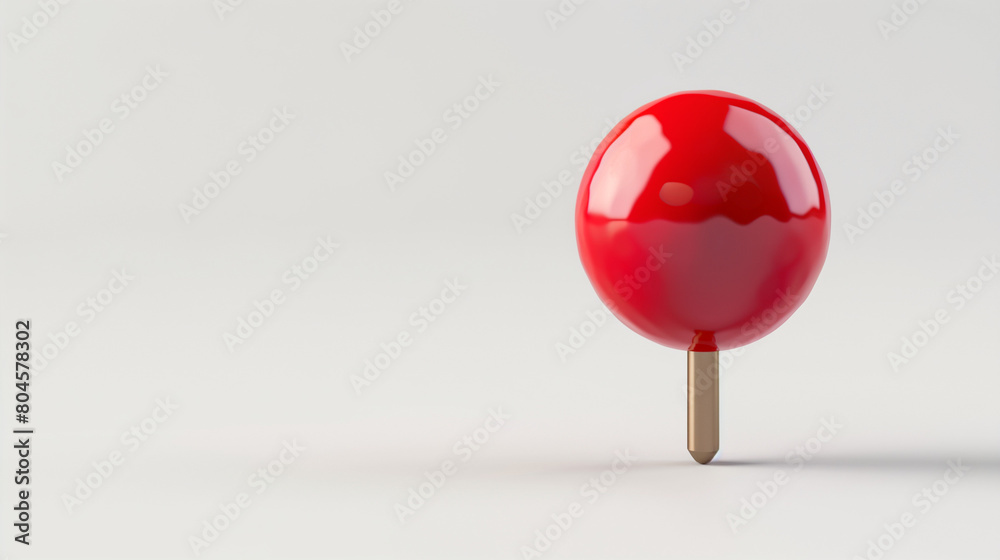 Red pins. Isolated pin pushpin thumbtack small plastic shadow. push pin ...