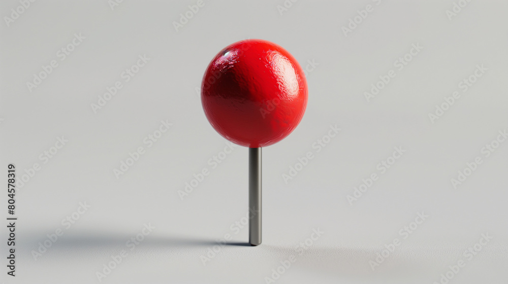 Red pins. Isolated pin pushpin thumbtack small plastic shadow. push pin ...