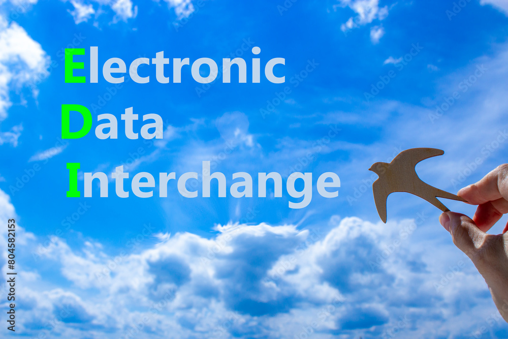 EDI electronic data interchange symbol. Concept words EDI electronic ... EDI electronic data interchange symbol. Concept words EDI electronic ...
