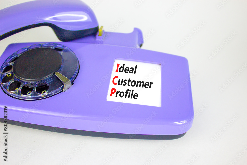 ICP ideal customer profile symbol. Concept words ICP ideal customer ...