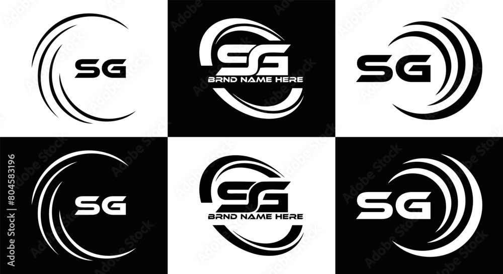 SG logo. S G design. White SG letter. SG, S G letter logo design ...