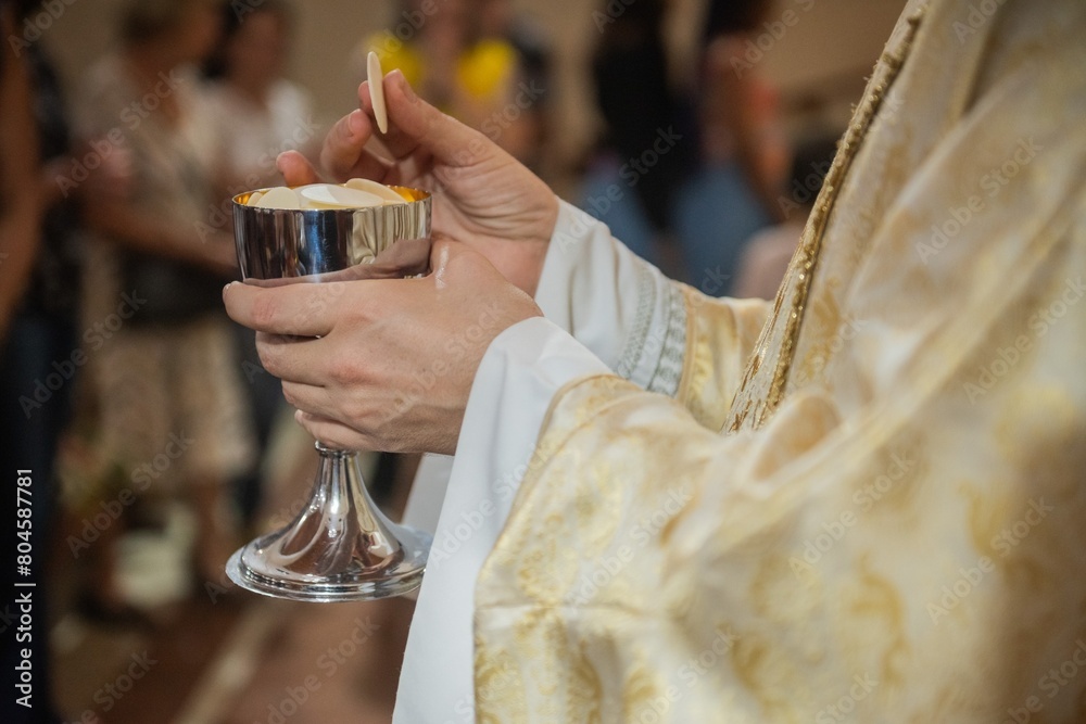 The holy host in the Eucharistic celebration in the Catholic Church ...