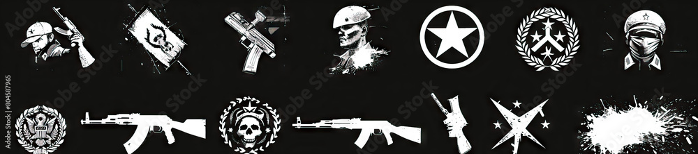 Revolutionary Symbols (White): Signifies the symbols and imagery ...