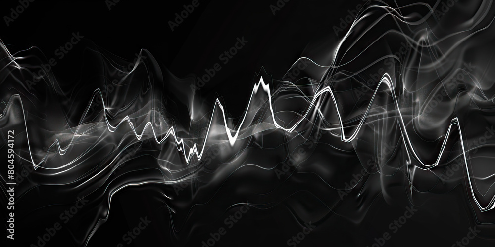 Fear (Black): A wavy line resembling a heartbeat monitor showing spikes ...