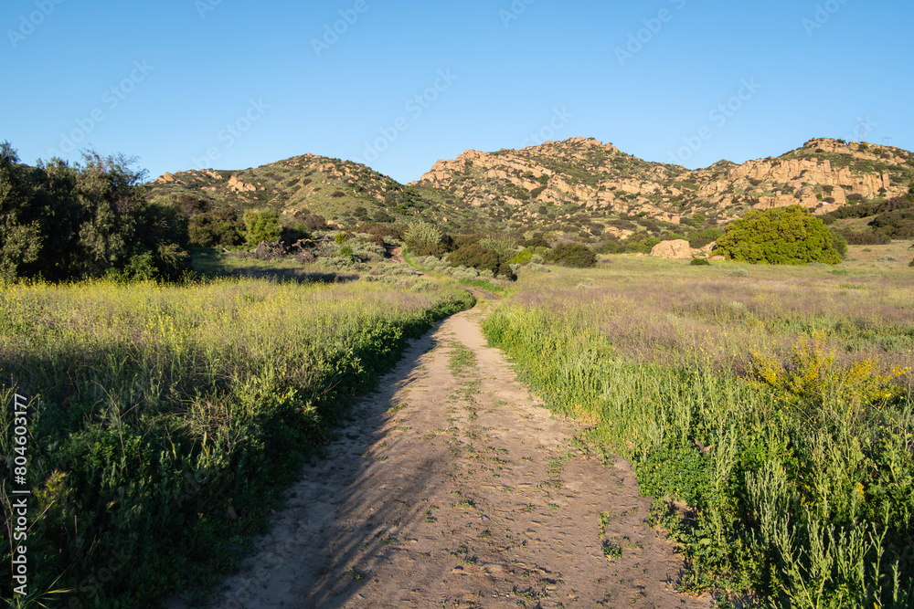 Hiking trail at Santa Susana Pass State Historic Park in the Chatsworth ...