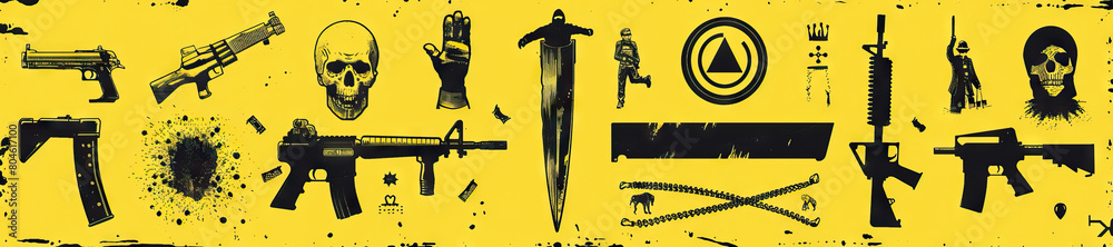 Revolutionary Symbols (Yellow): Symbolizes the symbols, slogans, and ...