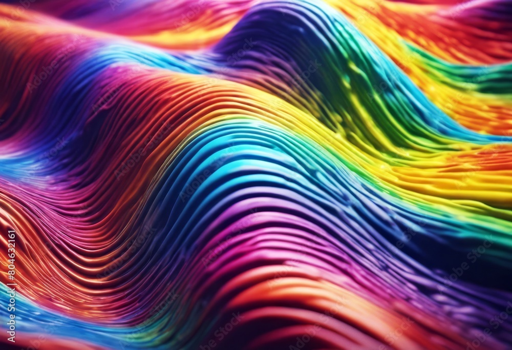 'Rainbow lines design vector shapes flow Wave color Liquid fluid poster ...