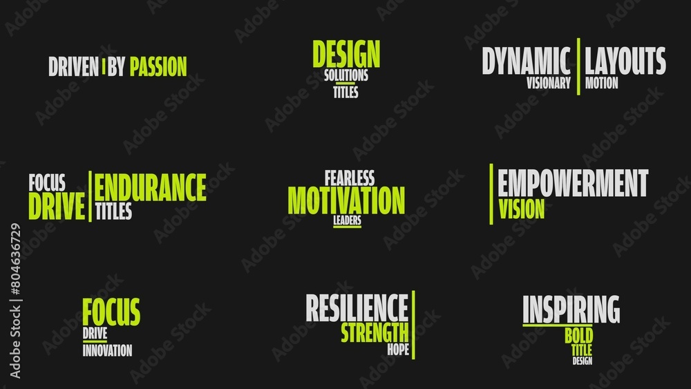 Inspiring Motivational Title Animations Stock Template | Adobe Stock