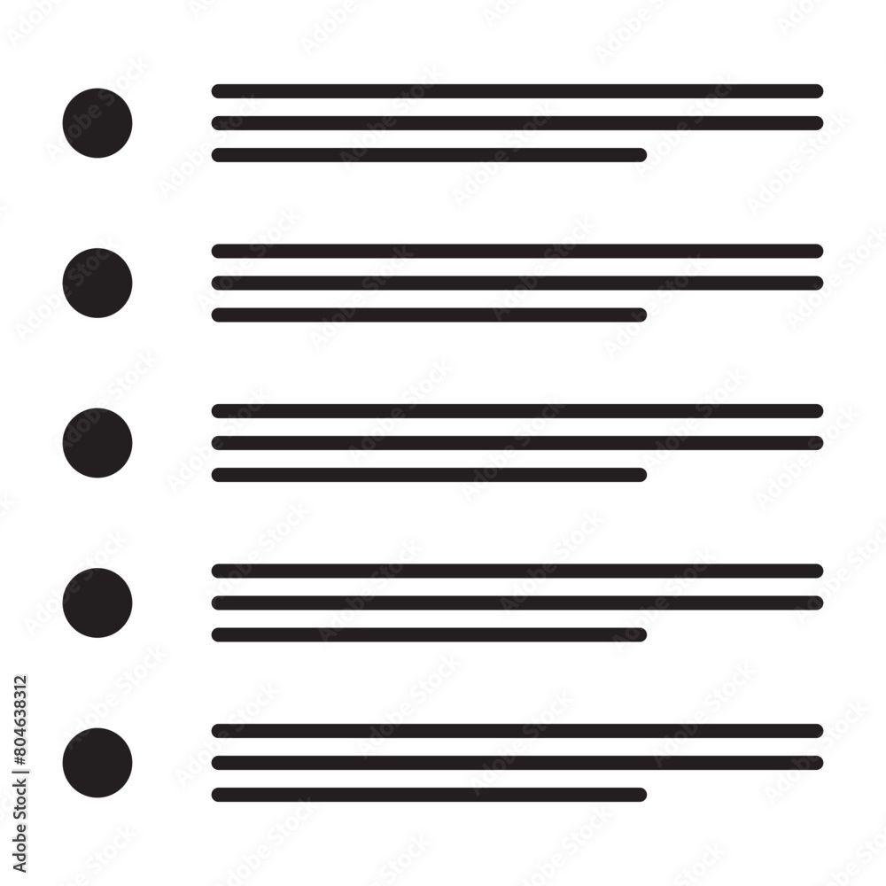 Vetor de Bullet point Icon. Checklist icon vector. File icon, Document ...