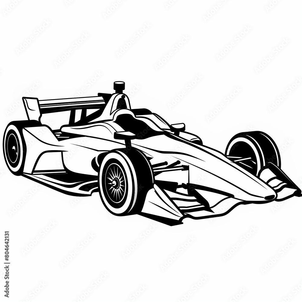 Modern Racing Car Concept Illustration, High-Speed Formula Car ...