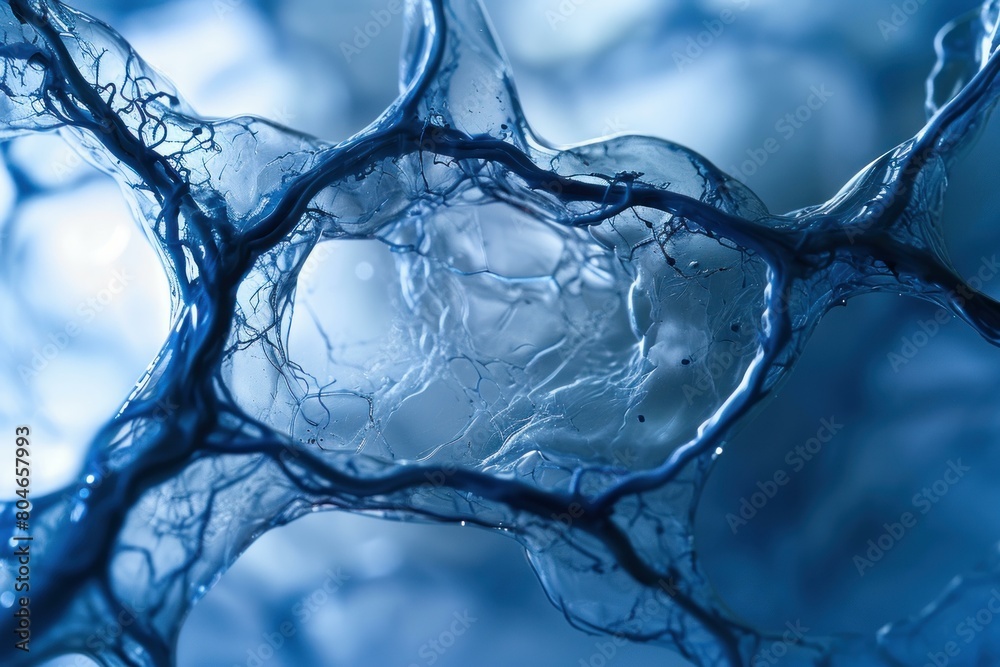 Prominent Abstract blue varicose veins. Health texture. Generate Ai ...