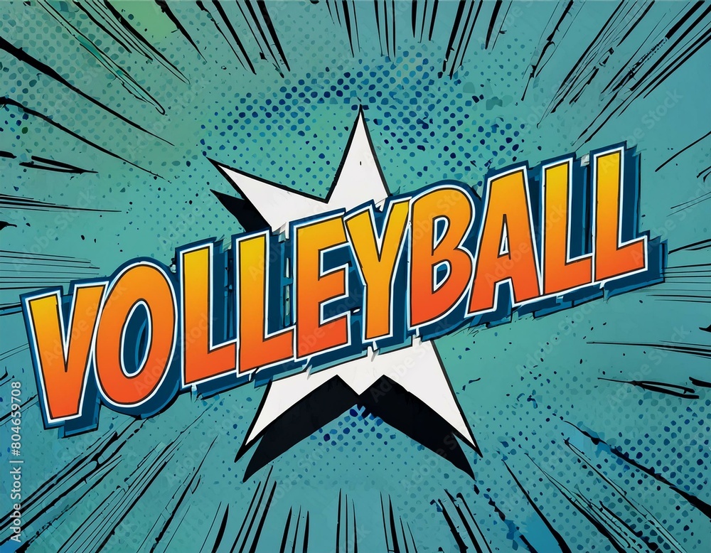 lettering volleyball, sport, illustration, game, design, ball ...