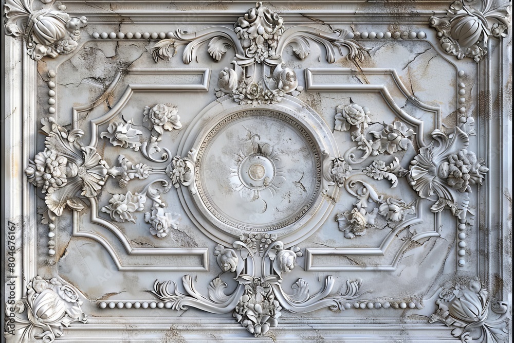 Lavish baroque, barocco ornate marble ceiling non linear reformation ...