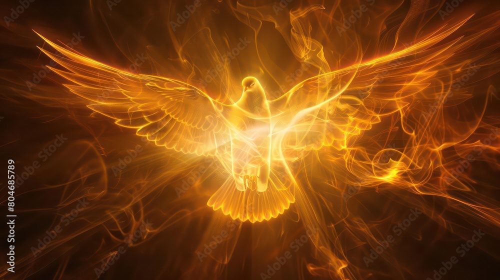 Holy Spirit, Christian symbol wallpaper Stock Illustration | Adobe Stock