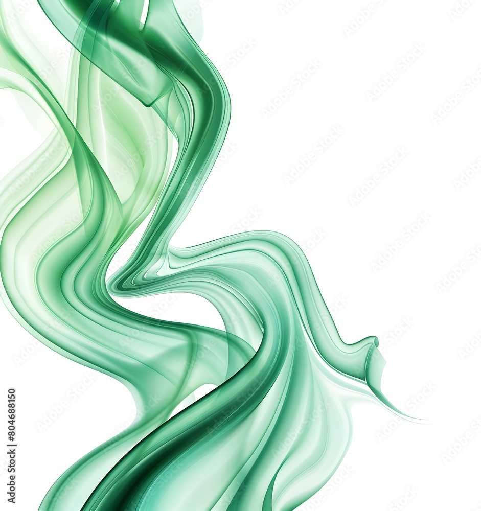 Abstract green wavy line vector background design element for your ...