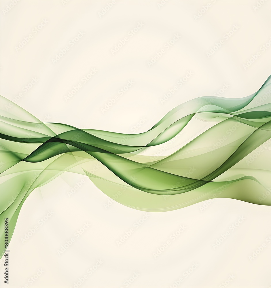 Abstract green wavy line vector background design element for your ...
