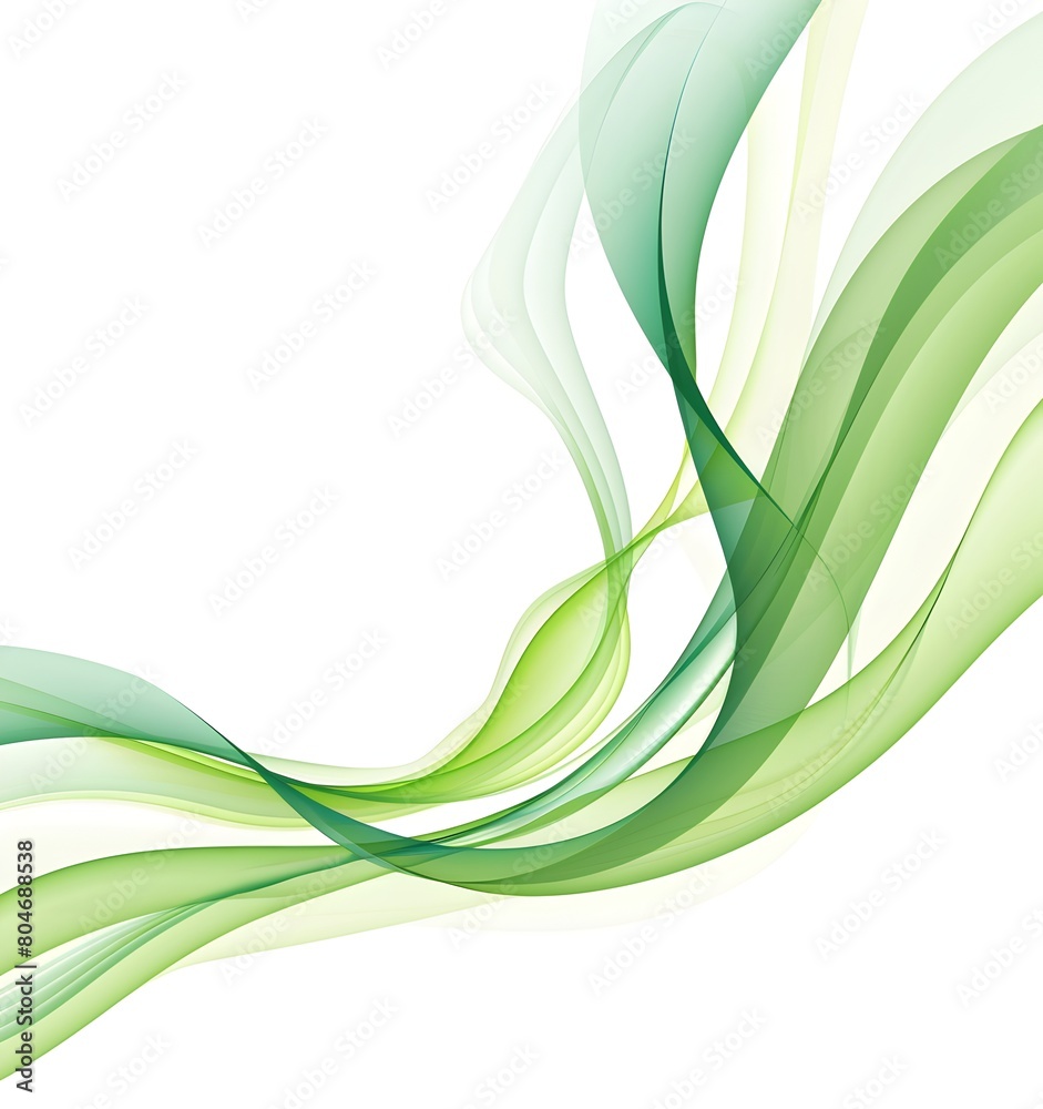 Abstract green wavy line vector background design element for your ...
