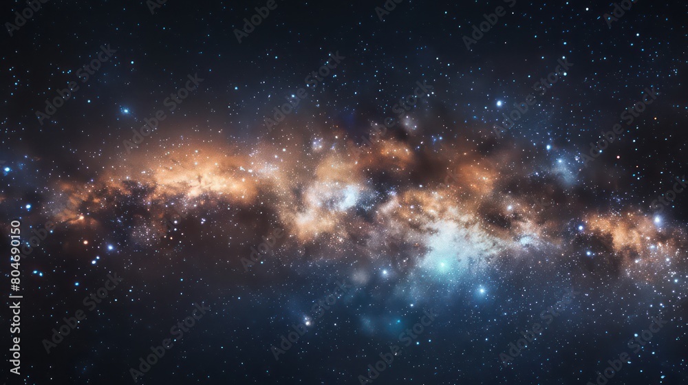 Deep space image showing intricate galactic dust and star clusters ...