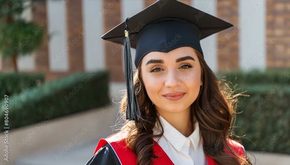 Arabic Female Graduate - Celebrating Graduation from College or ...