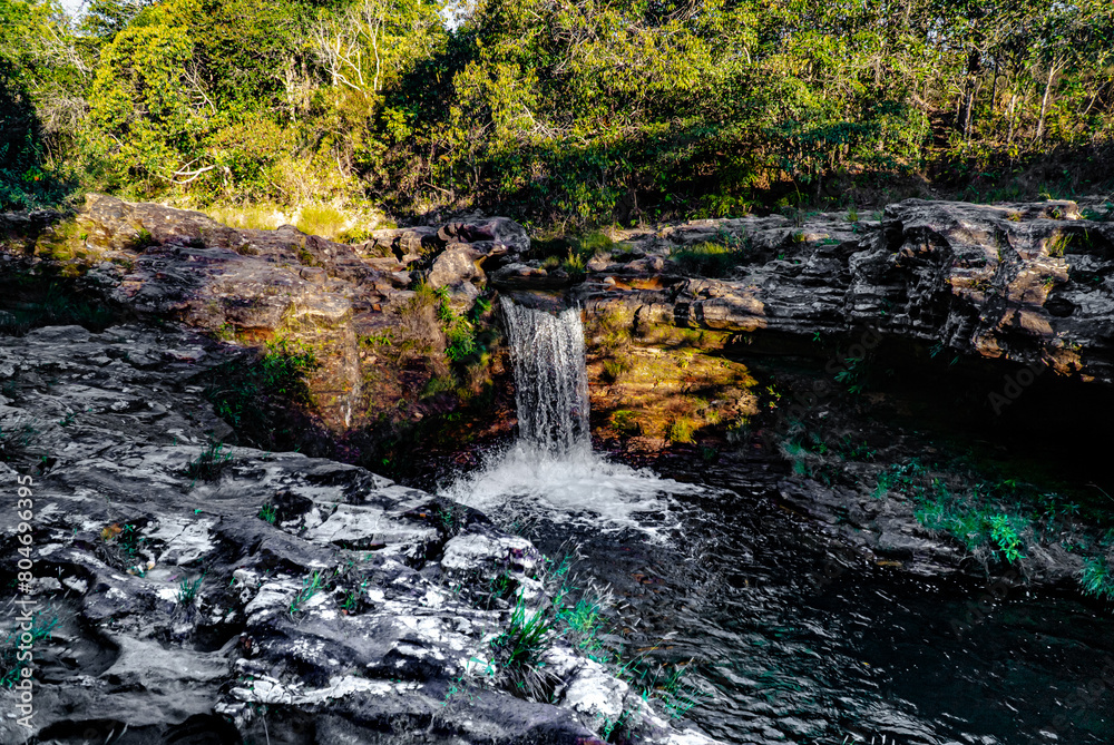 Natureza Cachoeiras Árvores Chapada dos Veadeiros Goiás Brasil Paisagem ...