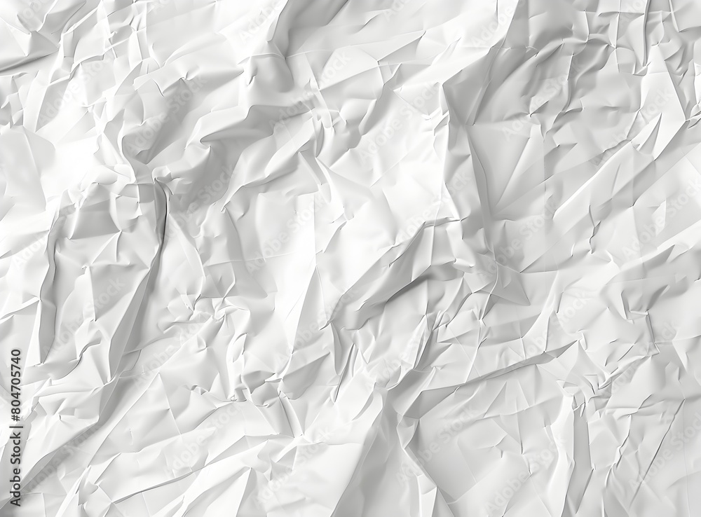 Abstract white empty paper texture, crumpled poster background for ...