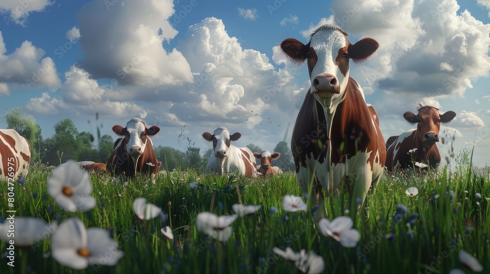 Captivating images of cows grazing, zoomed in to capture their facial ...