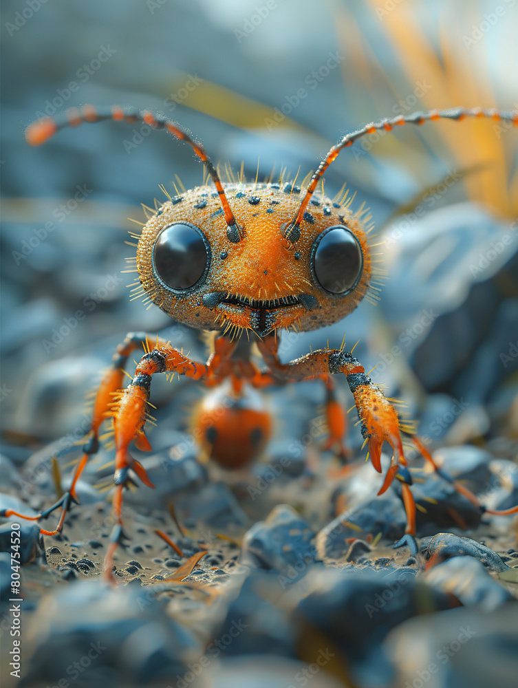 ant, 3D illustration, digital art, realistic, lifelike, detailed ...