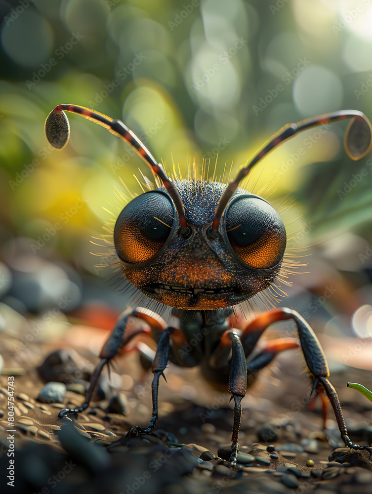 ant, 3D illustration, digital art, realistic, lifelike, detailed ...