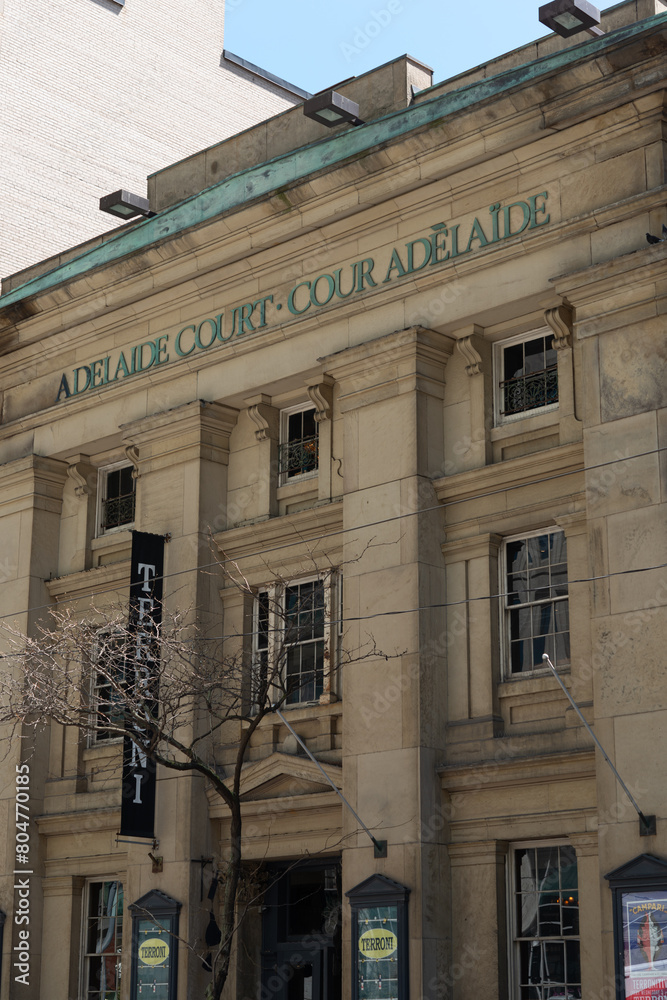 exterior facade of Adelaide Street Court House, a historical landmark ...