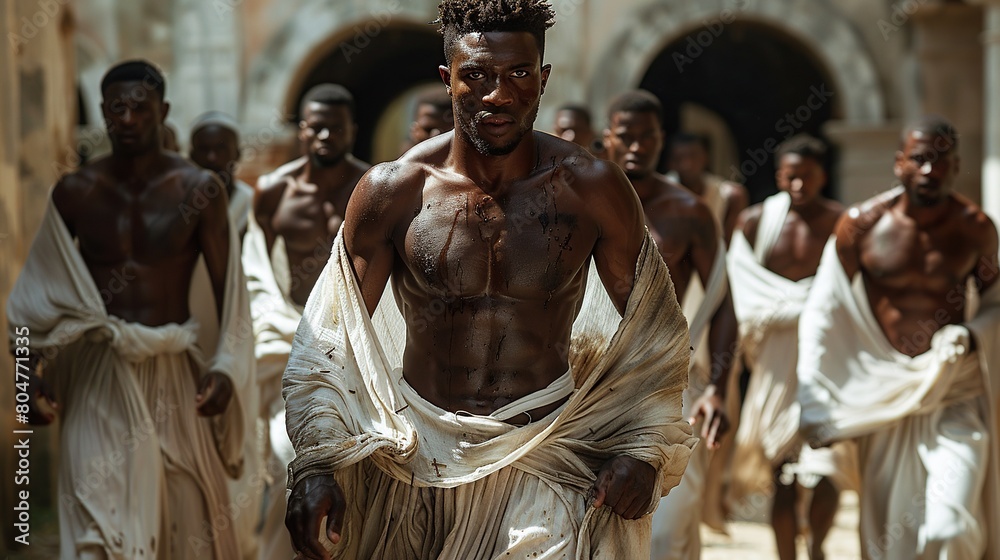men of ancient Rome in toga Stock Photo | Adobe Stock