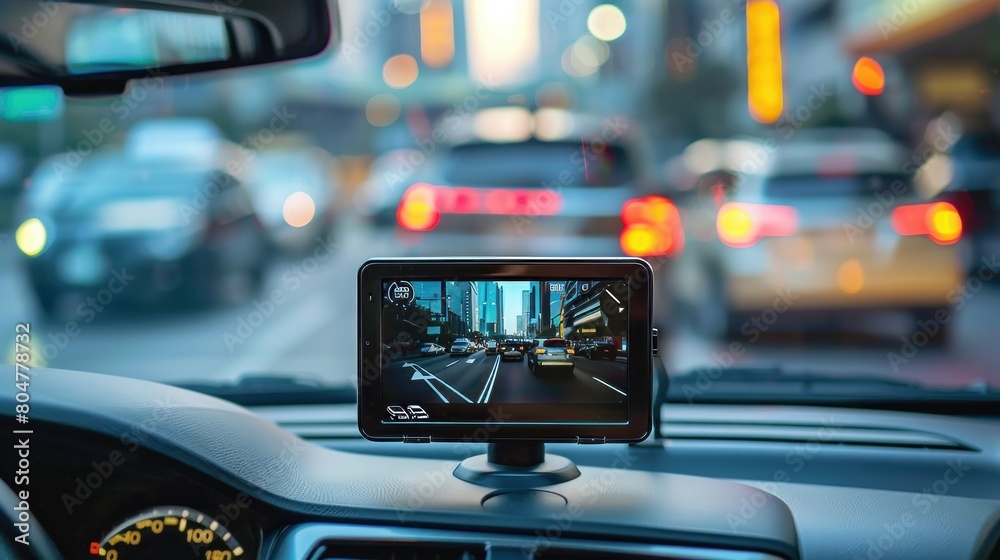 car rear view system monitor reverse video camera screen. modern ...