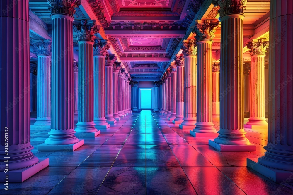 Psychedelic visual trends: surreal antique greek god sculpture, roman ...