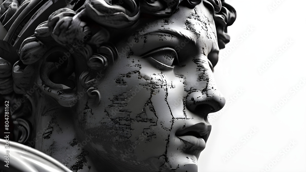 Statues with Greek sculpture, perfect composition, beautiful and ...