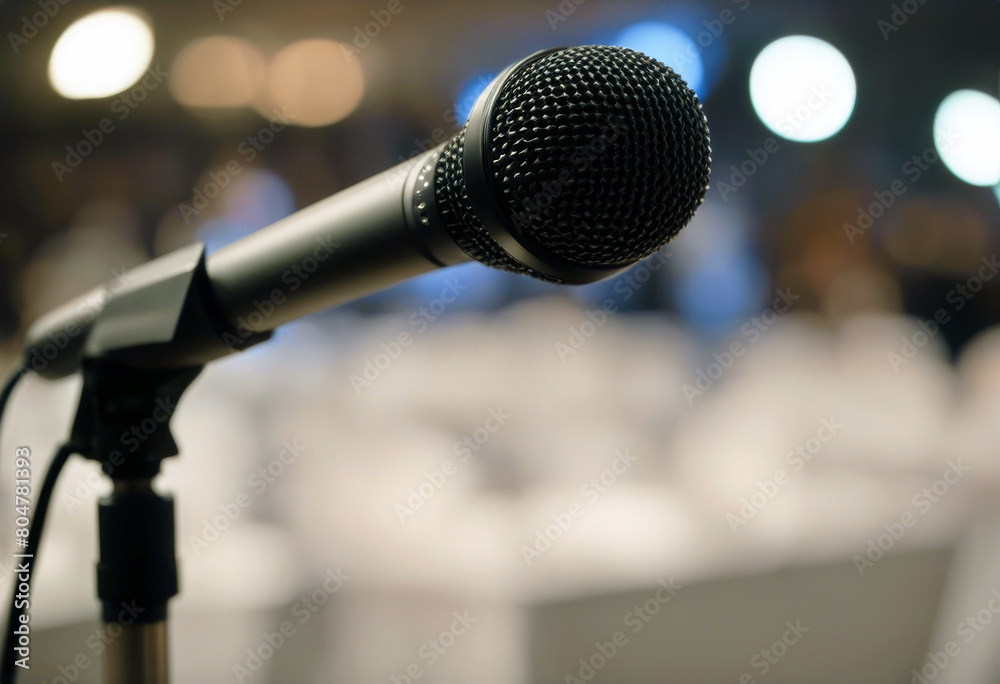 'concept Focus up wedding Abstract conference background mic banquet ...