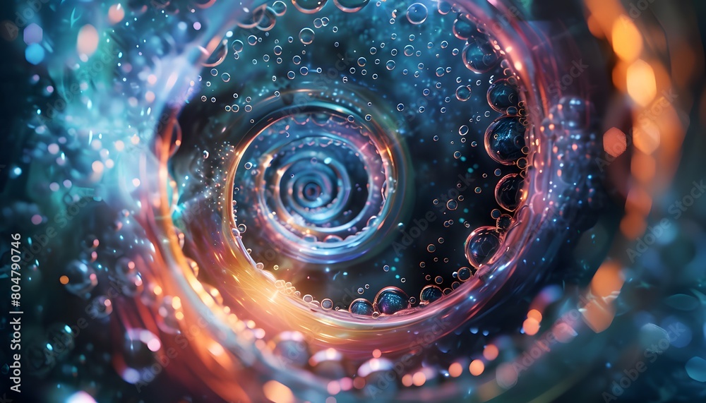 Modern Illustration of an Air Vortex Light Effect with Spiraling ...