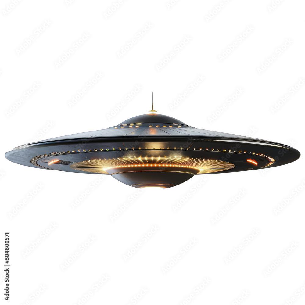 Isolated UFO PNG on Transparent Background. Extraterrestrial Spaceship ...