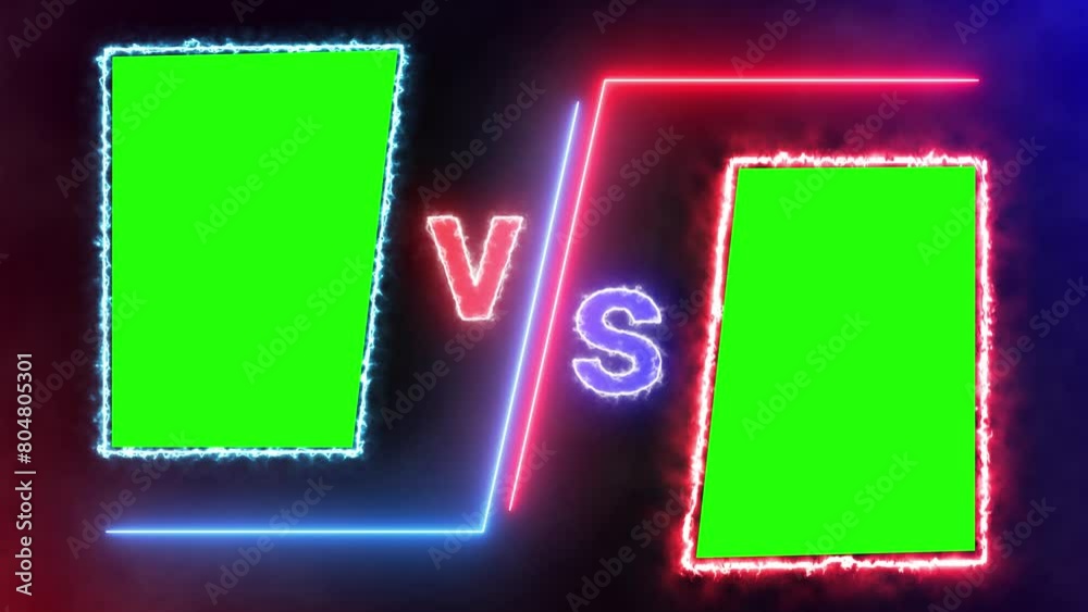 vs versus bars neon animated versus vs bars neon blue and red ...