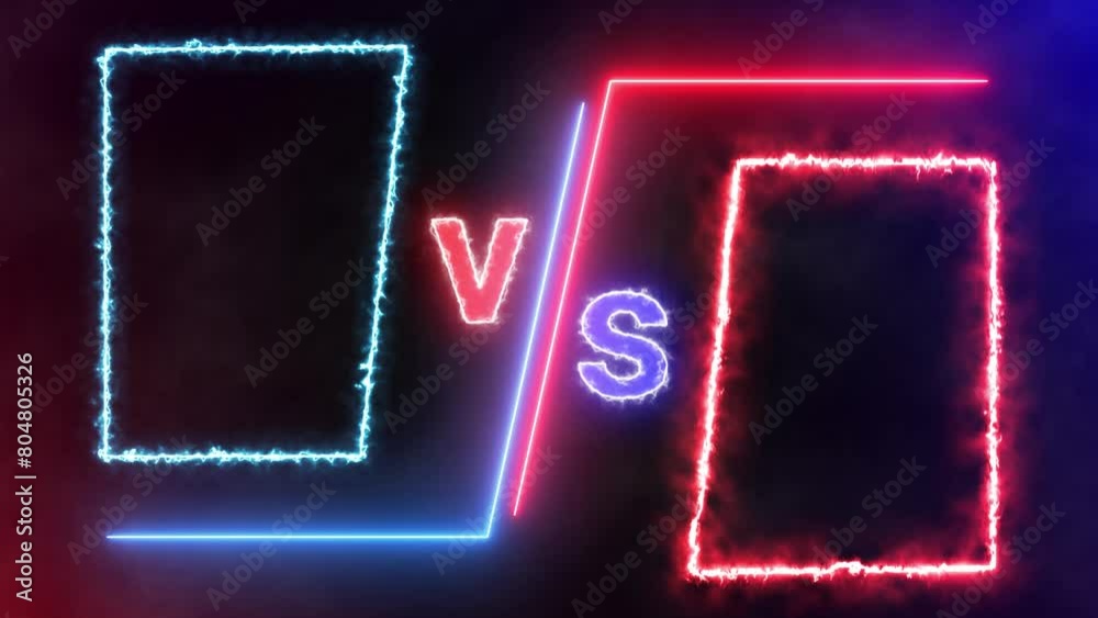 vs versus bars neon animated versus vs bars neon blue and red ...