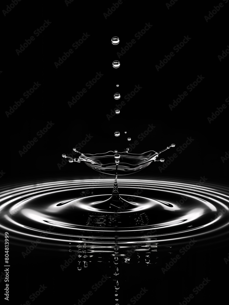 water dropping and splashing, liquid ripples, Wall Art Design for Home ...